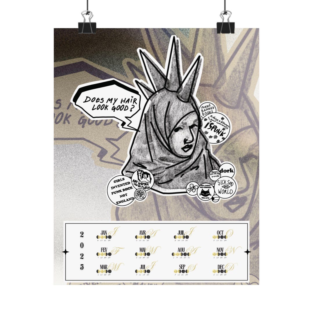 Vertical Posters, Witchy Lunar Calendar Illustrated by French ...