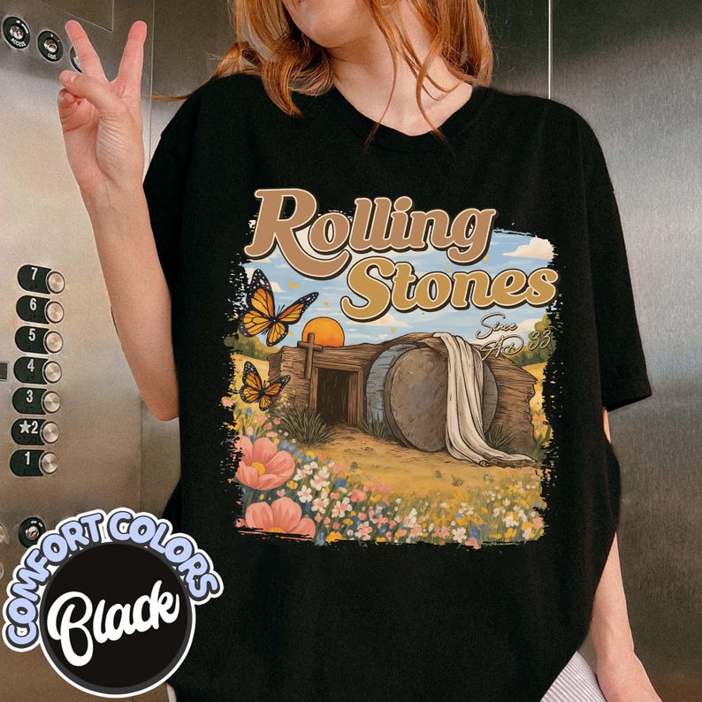 Rolling Stones Christian PNG, Vintage Rock Faith Shirt Design ...