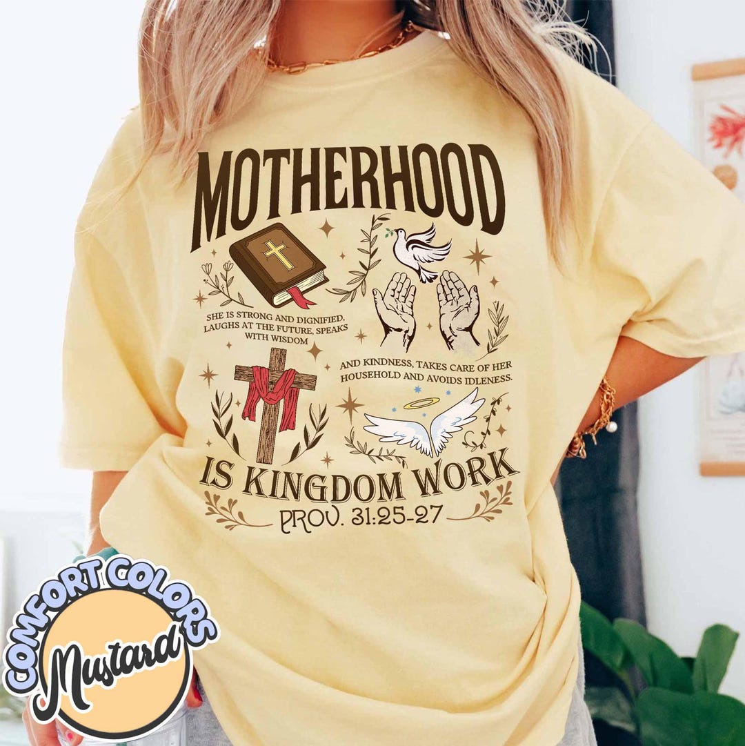 Motherhood is Kingdom Work Png, Christian Mom Sublimation Design,faith ...