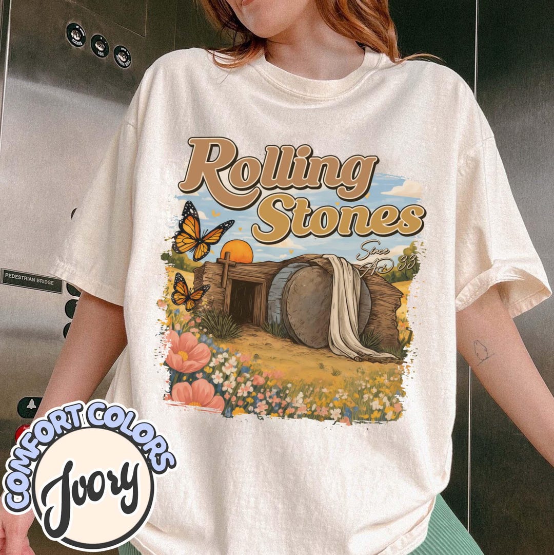 Rolling Stones Christian PNG, Vintage Rock Faith Shirt Design ...