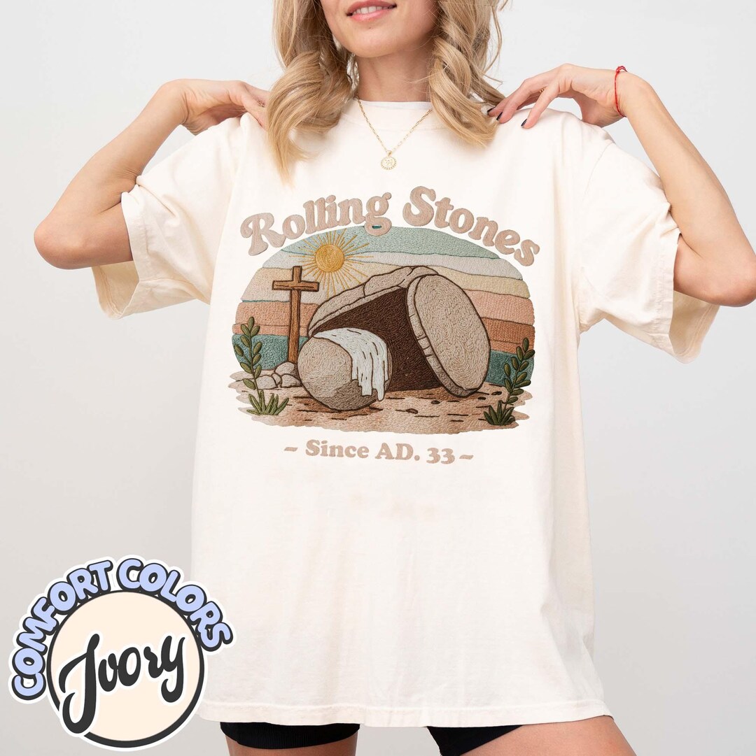 Rolling Stones Easter Png, Faux Embroidery Jesus Has Risen, Christian ...