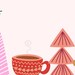 Pink Christmas Border Printable Card - Festive Holiday Greeting - Etsy
