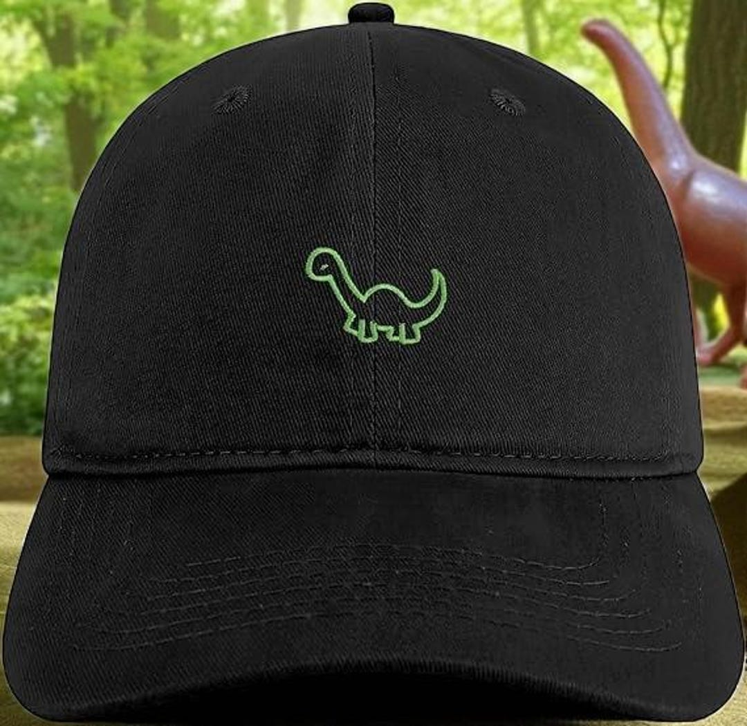 Dinosaur Embroidered Dad Hat, Cute Dino Baseball Cap for Kids & Adults ...