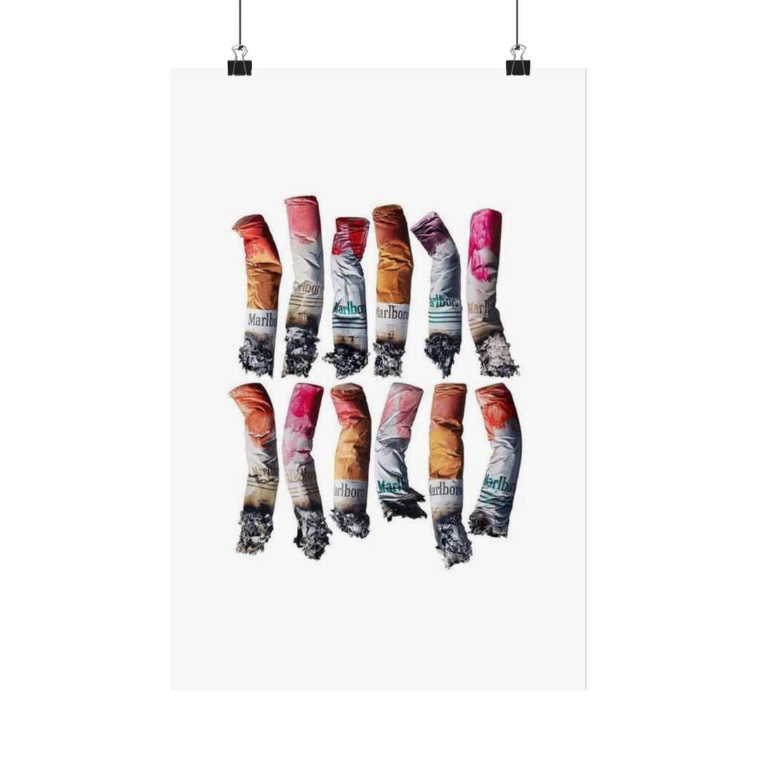 Vertical Poster Smoking Cigarettes Design, Matte Wall Art Print, Home ...