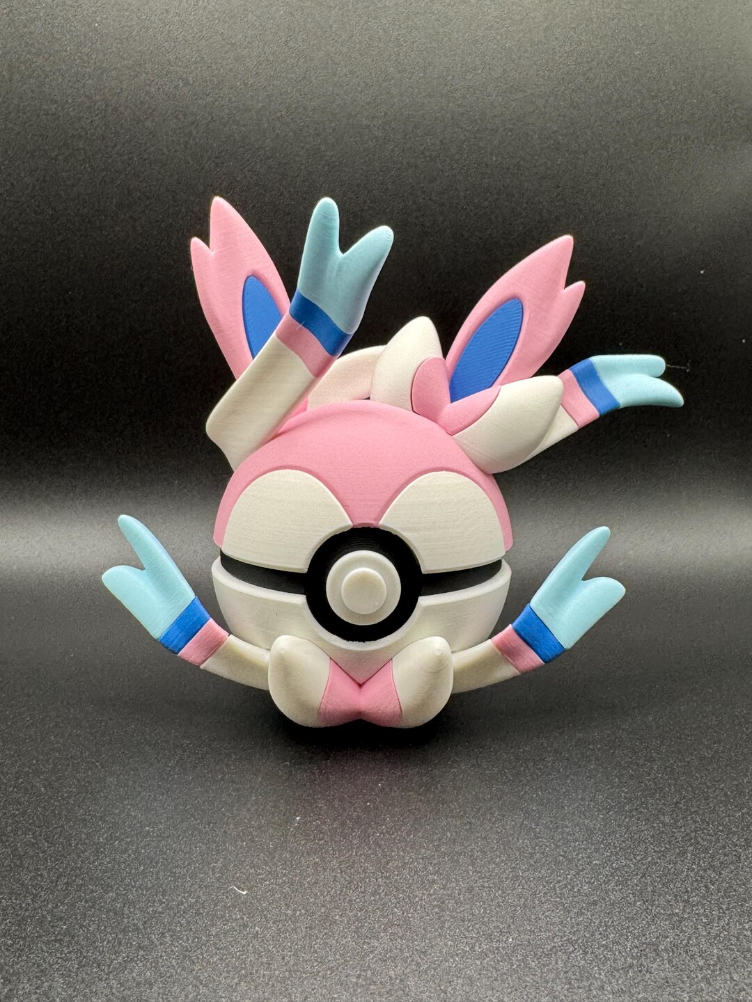 Sylveon Inspired Pokéball | 3D Printed Fairy-type Pokémon Collectible | Unique Gift for ...