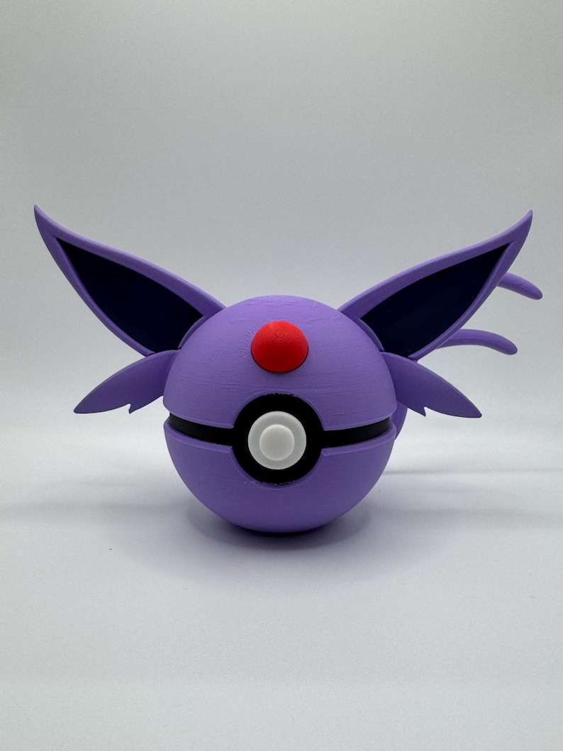 Espeon Inspired Pokéball | 3D Printed Pokémon Collectible | Psychic ...