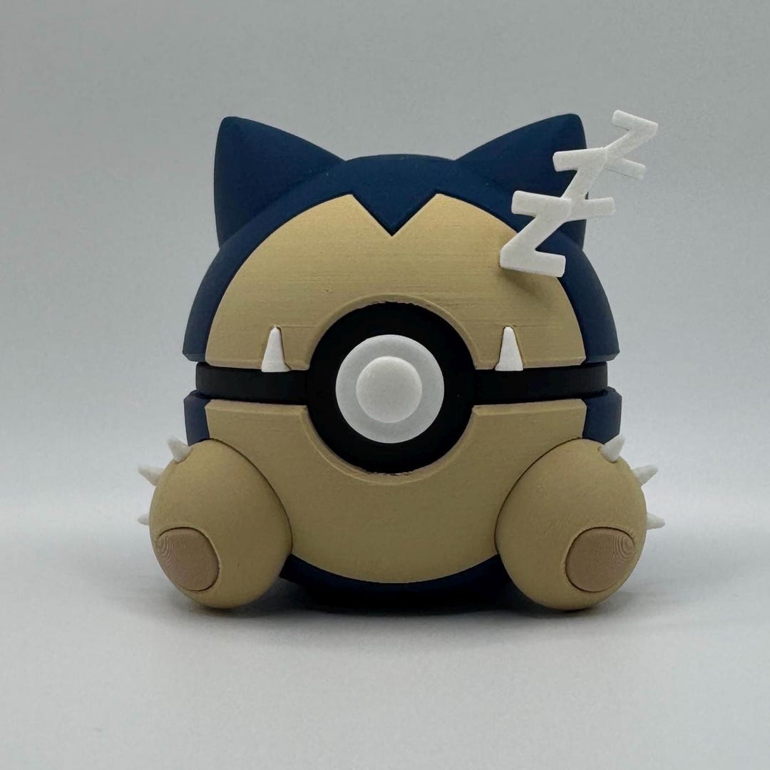 Snorlax Inspired Pokéball | 3D Printed Pokémon Collectible | Perfect ...