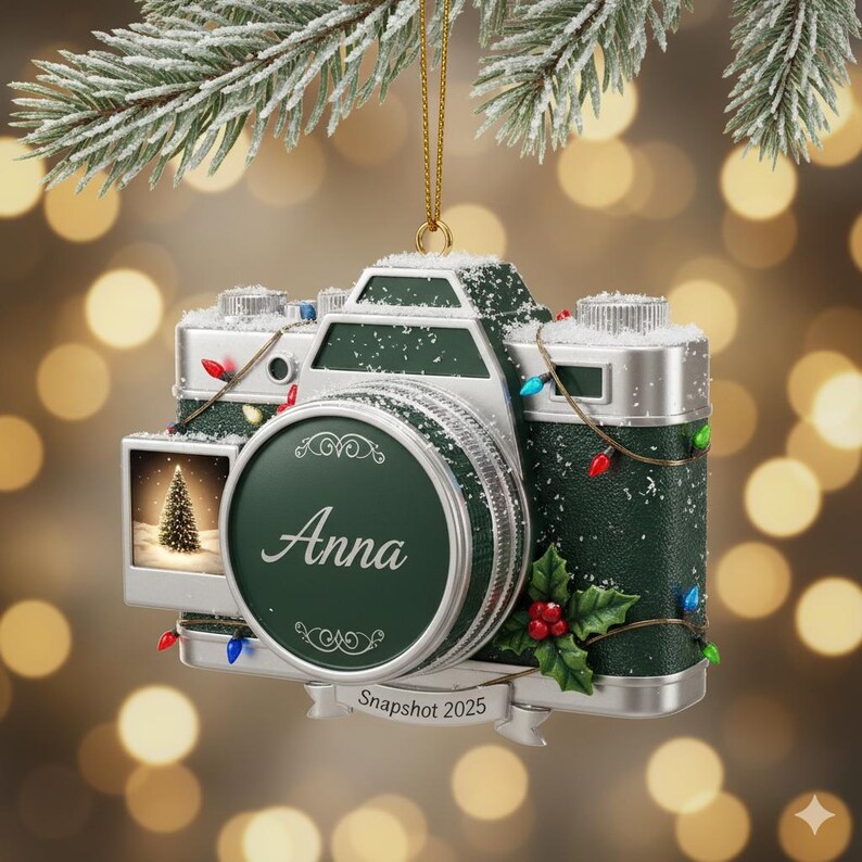 Personalized Photographer Ornament, Camera Christmas Ornament, Gift for ...