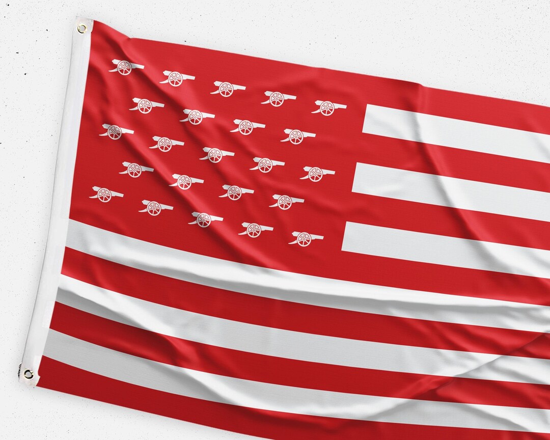 Gunners and Stripes Flag - Etsy