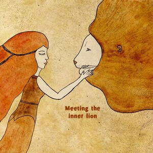 Art Print inner Lion Spiritual Wall Art for - Etsy