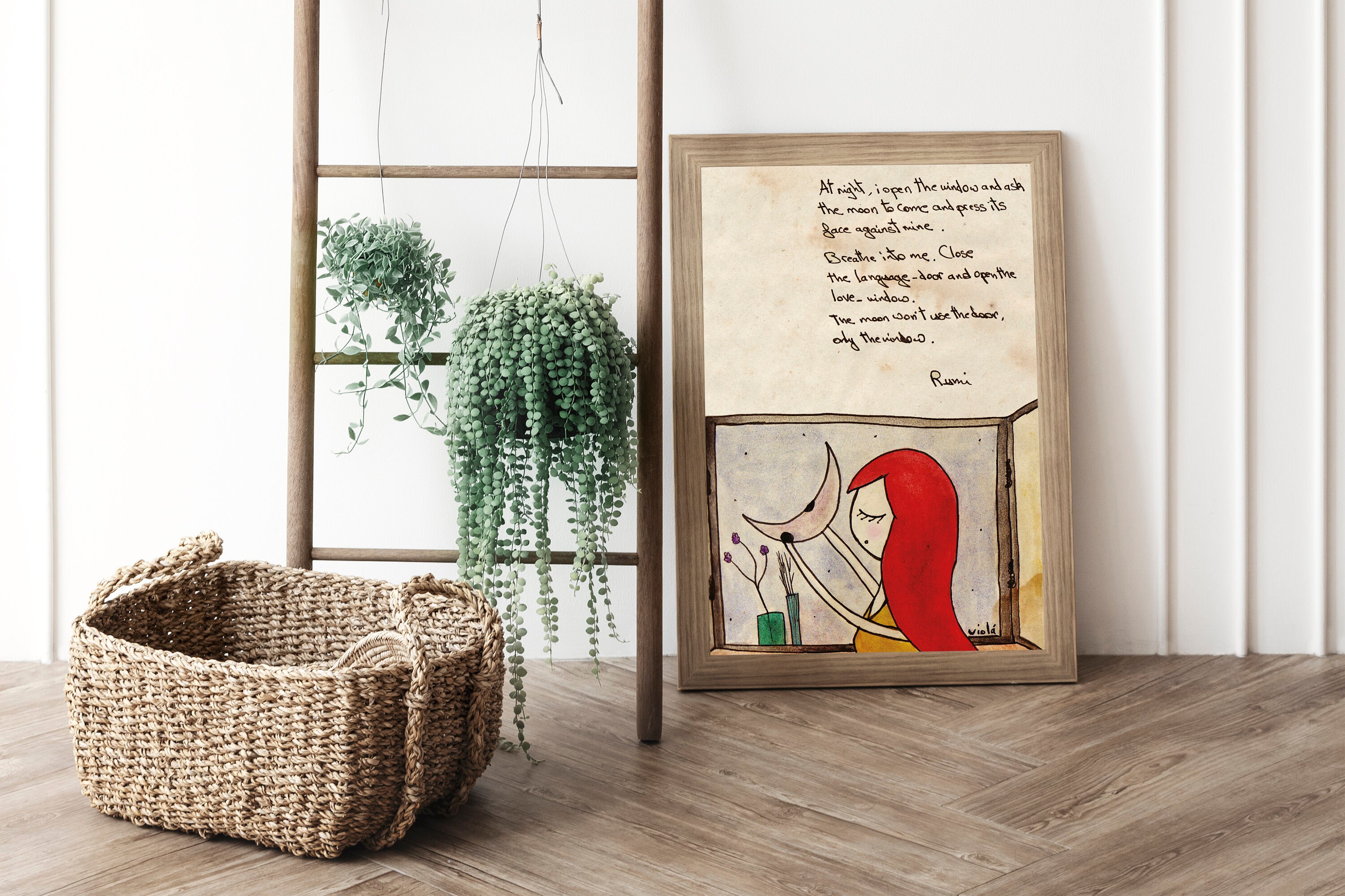 Love-window Rumi Wall Art, Rumi Poem Gift, Rumi Quote, Poetry Wall Art ...