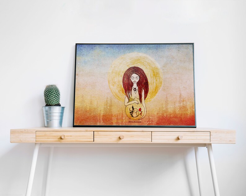 Eileithyia Birth Goddess Art Print, Sacred Feminine Wall Decor - Etsy