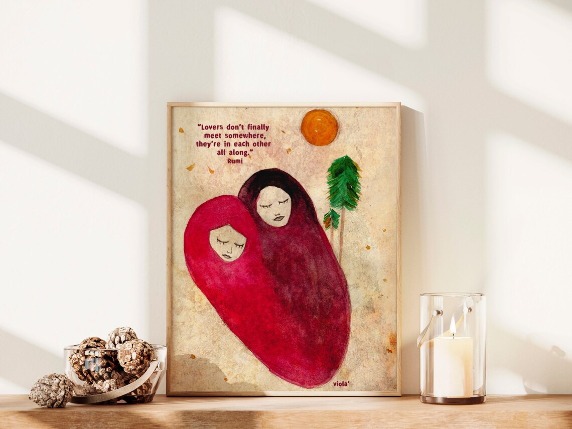 Sacred Union, Rumi Wall Art, Rumi Poem, Sufi Poetry, Spiritual Art ...