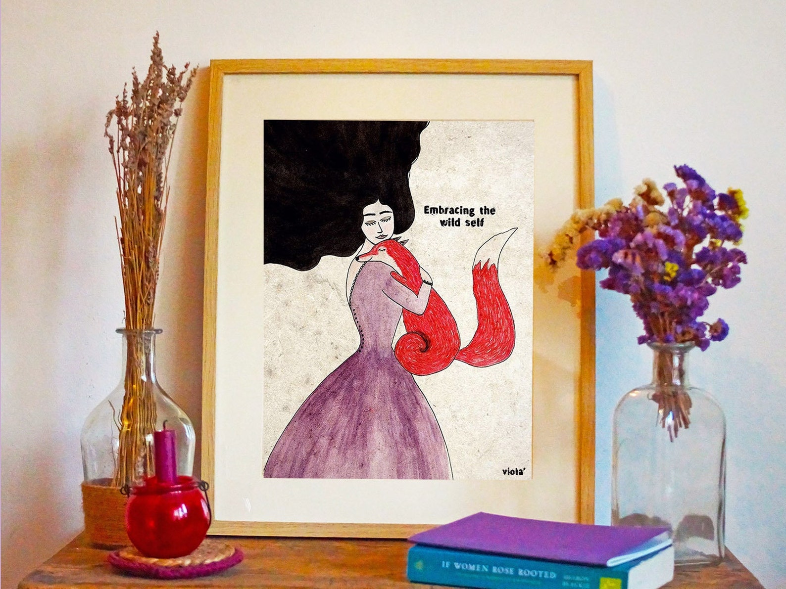 Art Print wild Self, Red Fox Wall Art, Wild Woman, Sacred Feminine ...