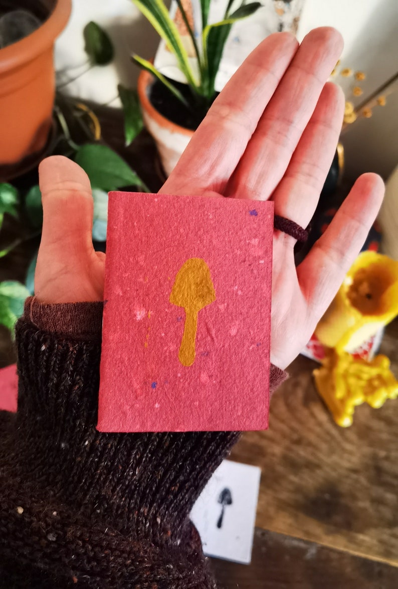 Mushroom Tiny Notebook Micro Journal Recycled Notepad - Etsy