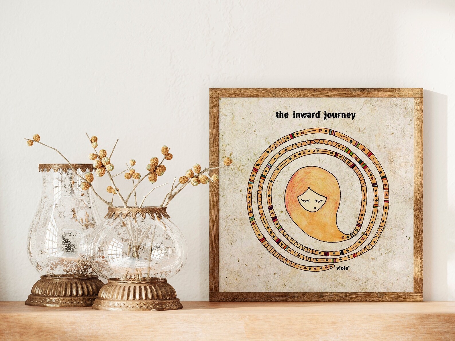 Art Print "the Inward Journey", Wall Art, Mindful Art, Inner Journey ...