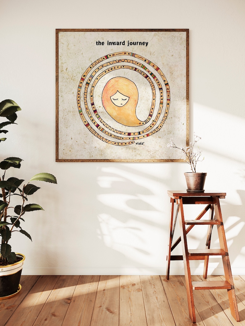 Art Print "the Inward Journey", Wall Art, Mindful Art, Inner Journey ...