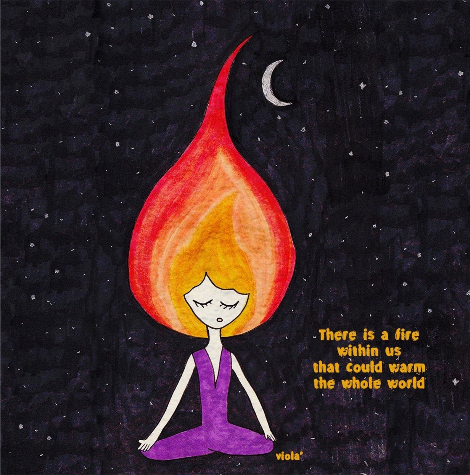 Art Print the Fire Within Sacred Feminine Fire - Etsy