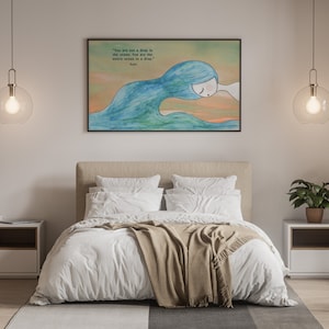 Art Print "be Water", Rumi Wall Art, Rumi Poem Print, Poetry Print Gift ...