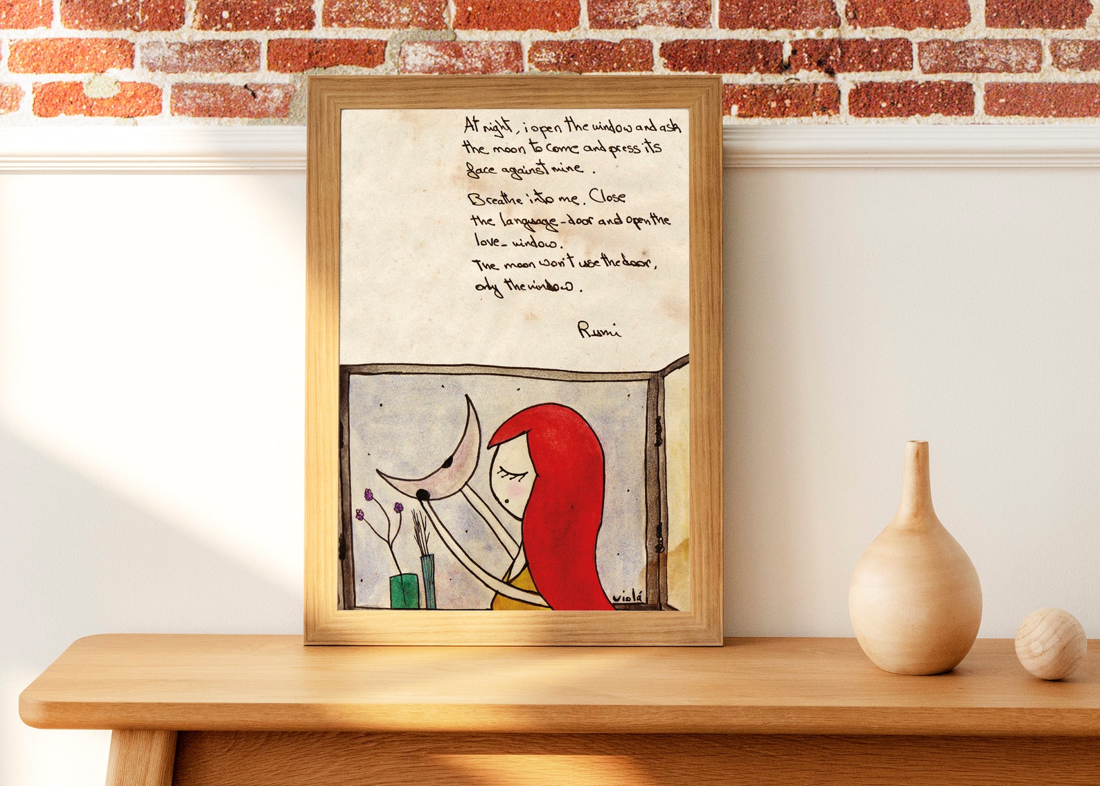 Love-window Rumi Wall Art, Rumi Poem Gift, Rumi Quote, Poetry Wall Art ...