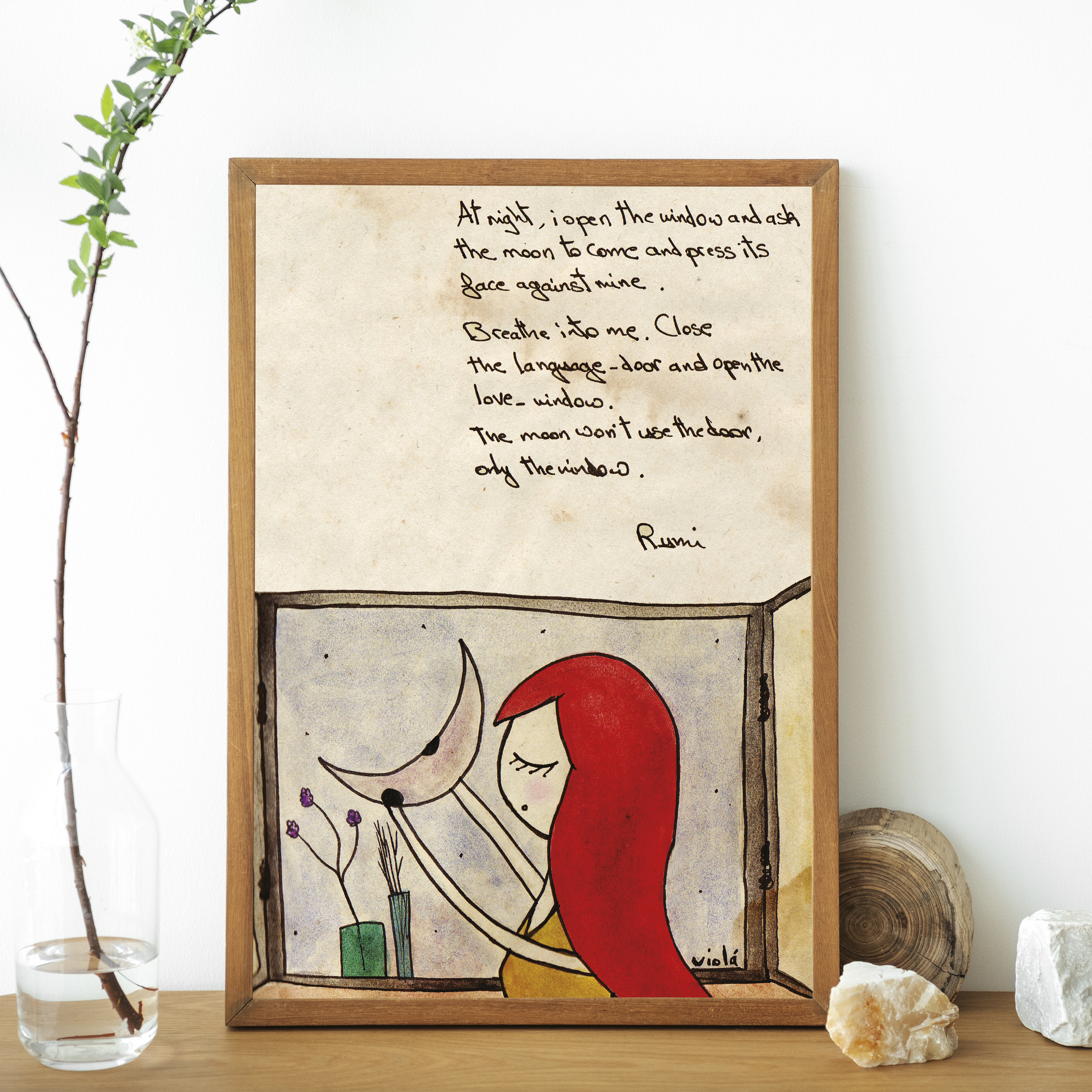 Love-window Rumi Wall Art, Rumi Poem Gift, Rumi Quote, Poetry Wall Art ...