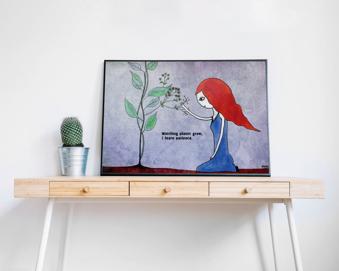 Art Print learning Patience Wall Art Plant - Etsy