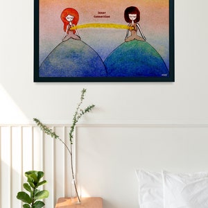 Art Print, "inner Connection", Wall Art, Divine Feminine, Inner Light ...