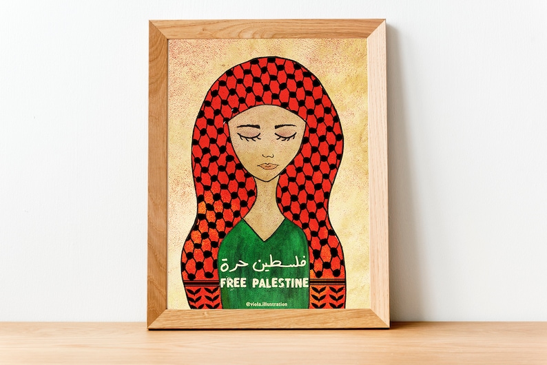 Free Palestine Postcard, Palestine Liberation Artwork, Activist ...