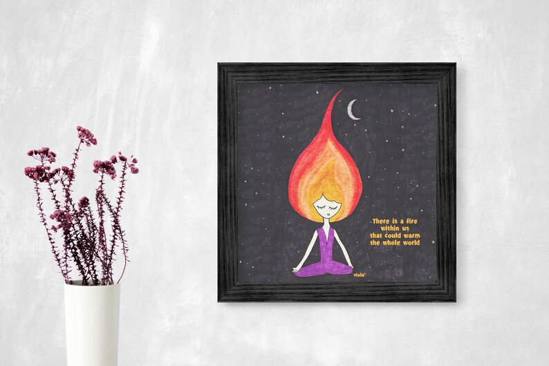 Art Print The fire within sacred feminine fire | Etsy