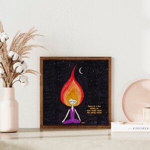 Art Print "the Fire Within", Sacred Feminine, Fire Woman, Wall Art ...