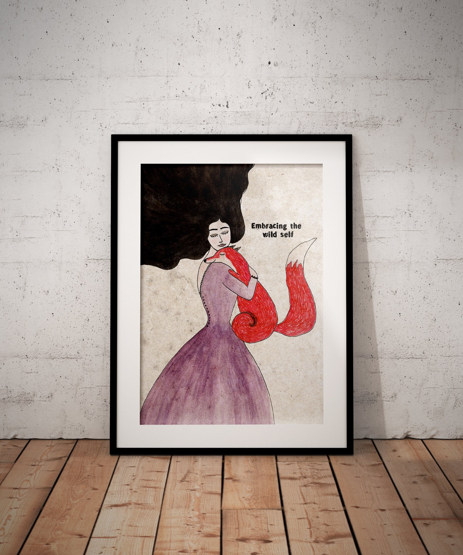 Art Print wild Self, Red Fox Wall Art, Wild Woman, Sacred Feminine ...