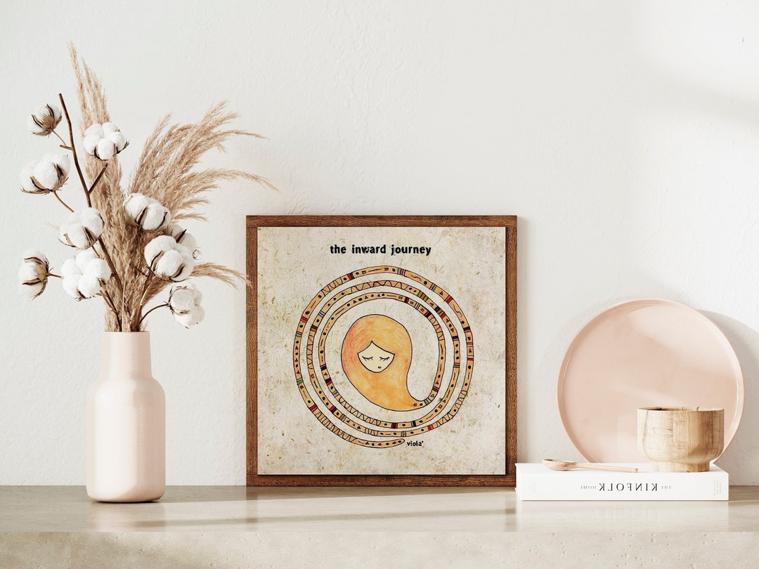 Art Print "the Inward Journey", Wall Art, Mindful Art, Inner Journey ...