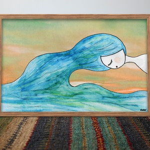 Art Print "be Water", Rumi Wall Art, Rumi Poem Print, Poetry Print Gift ...