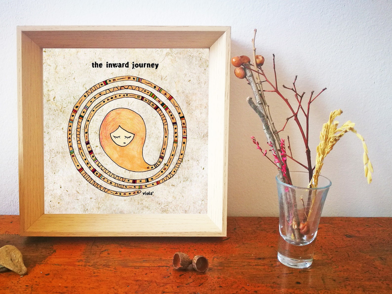Art Print "the Inward Journey", Wall Art, Mindful Art, Inner Journey ...