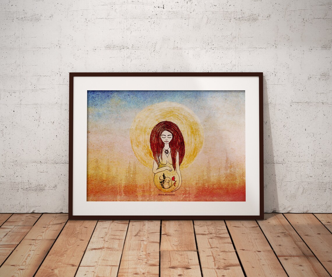 Eileithyia Birth Goddess Feminine goddess art Dreads - Etsy.de