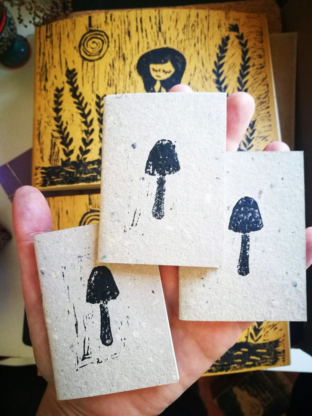 Mushroom Tiny Notebook Micro Journal Recycled Notepad - Etsy