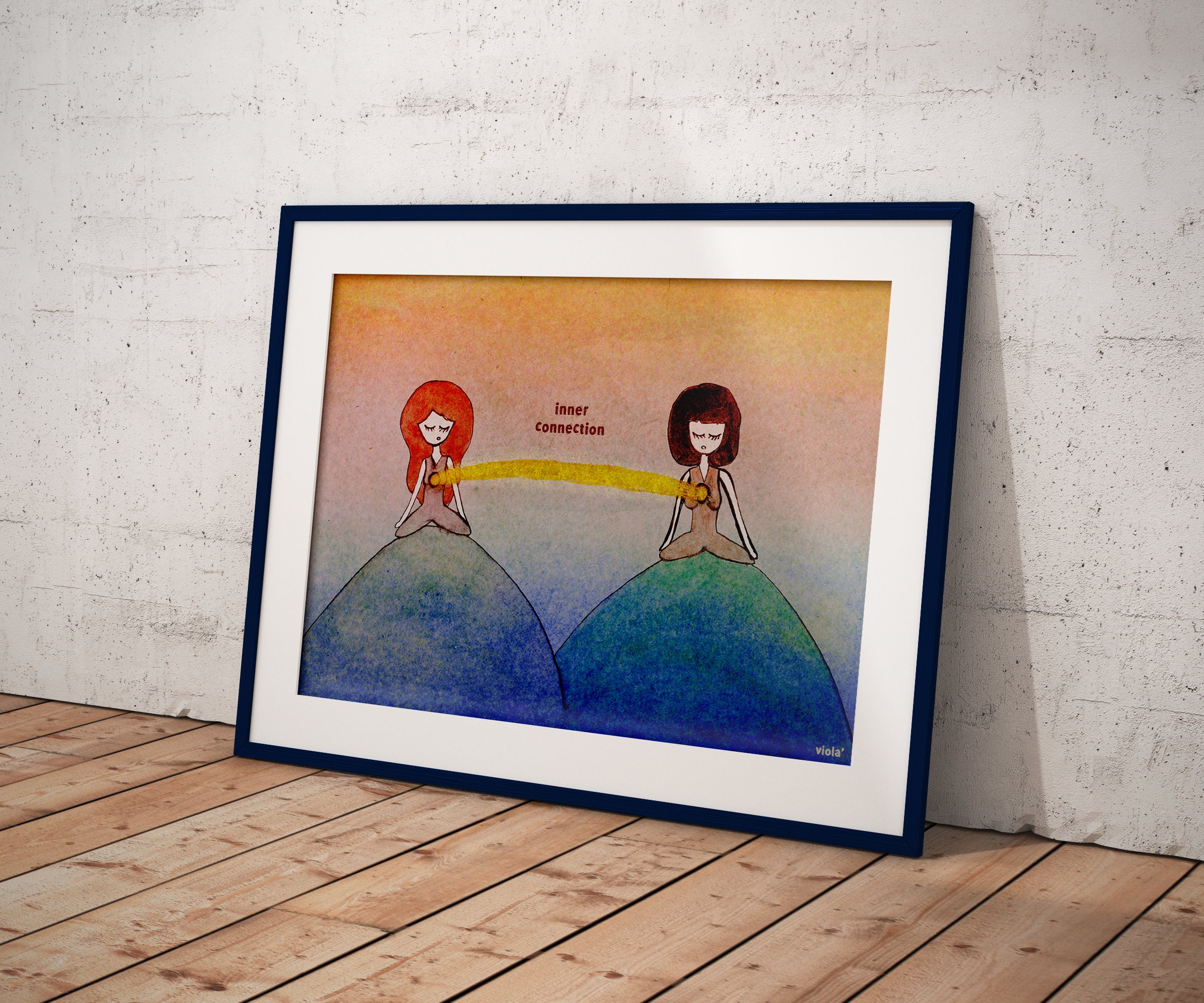 Art Print, "inner Connection", Wall Art, Divine Feminine, Inner Light ...