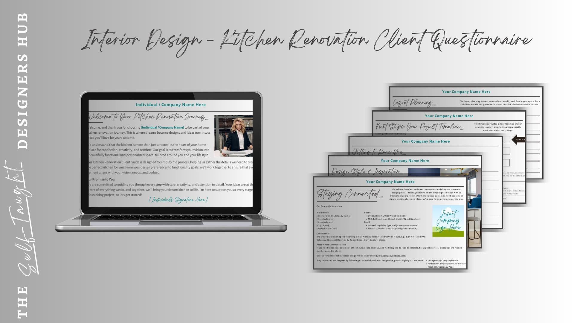 Interior Design Kitchen Renovation - Editable Canva Template for ...