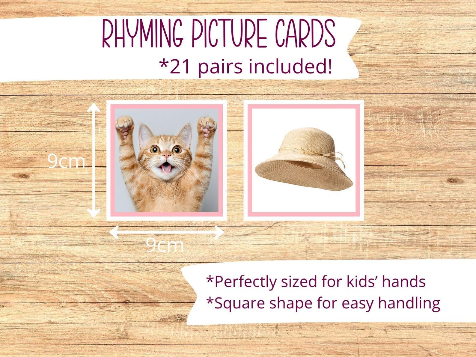 Montessori Rhyming Words Picture Cards Printable - Etsy