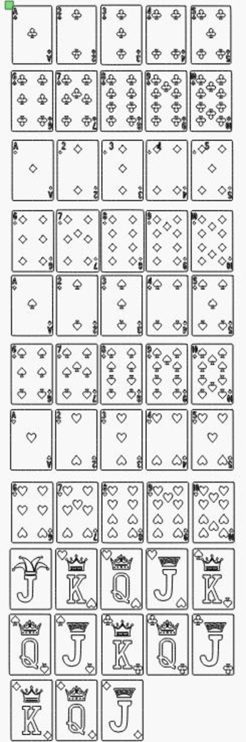 French-suited Playing Card Deck SVG Bundle | Digital Download for ...