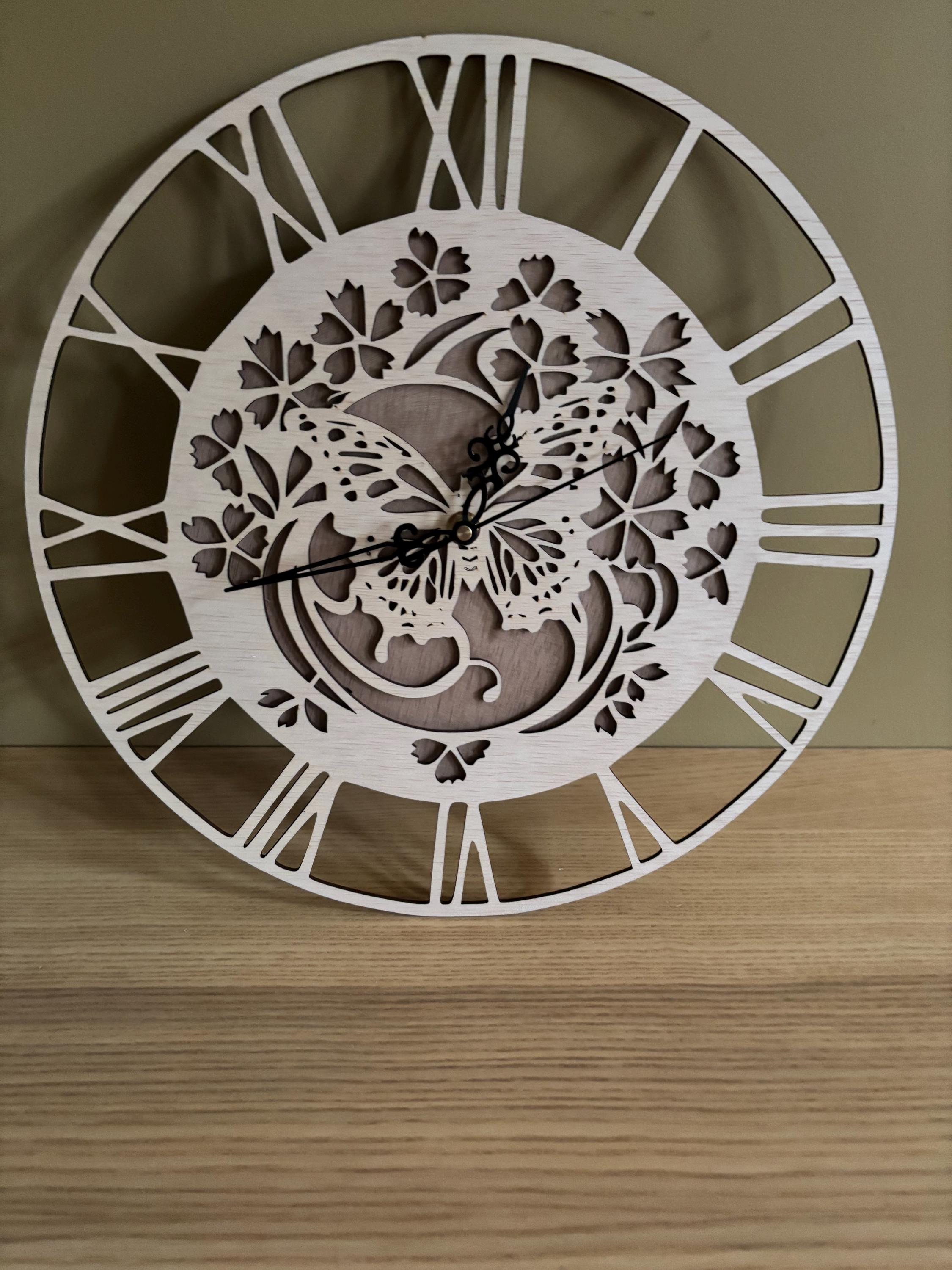 Intricate Butterfly Wall Clock SVG | Digital Download for Laser Cutting ...