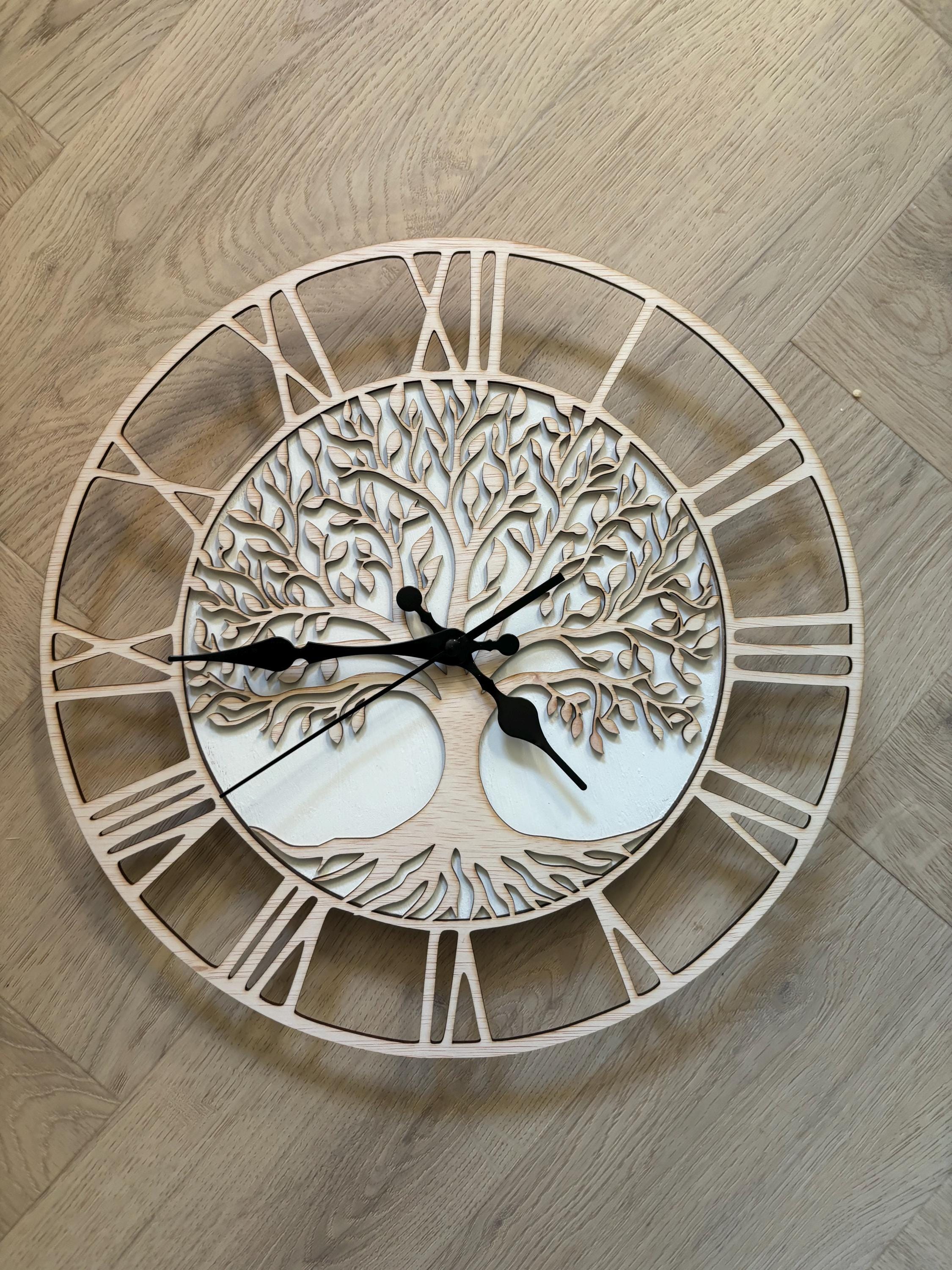 Tree of Life Wall Clock Laser Cut Design – Digital Download (svg, Dxf ...