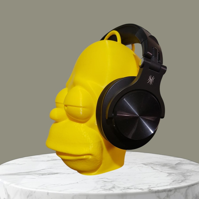 Homer Simpson Headphone Stand, Funny Gamer Desk Accessory, Geeky ...