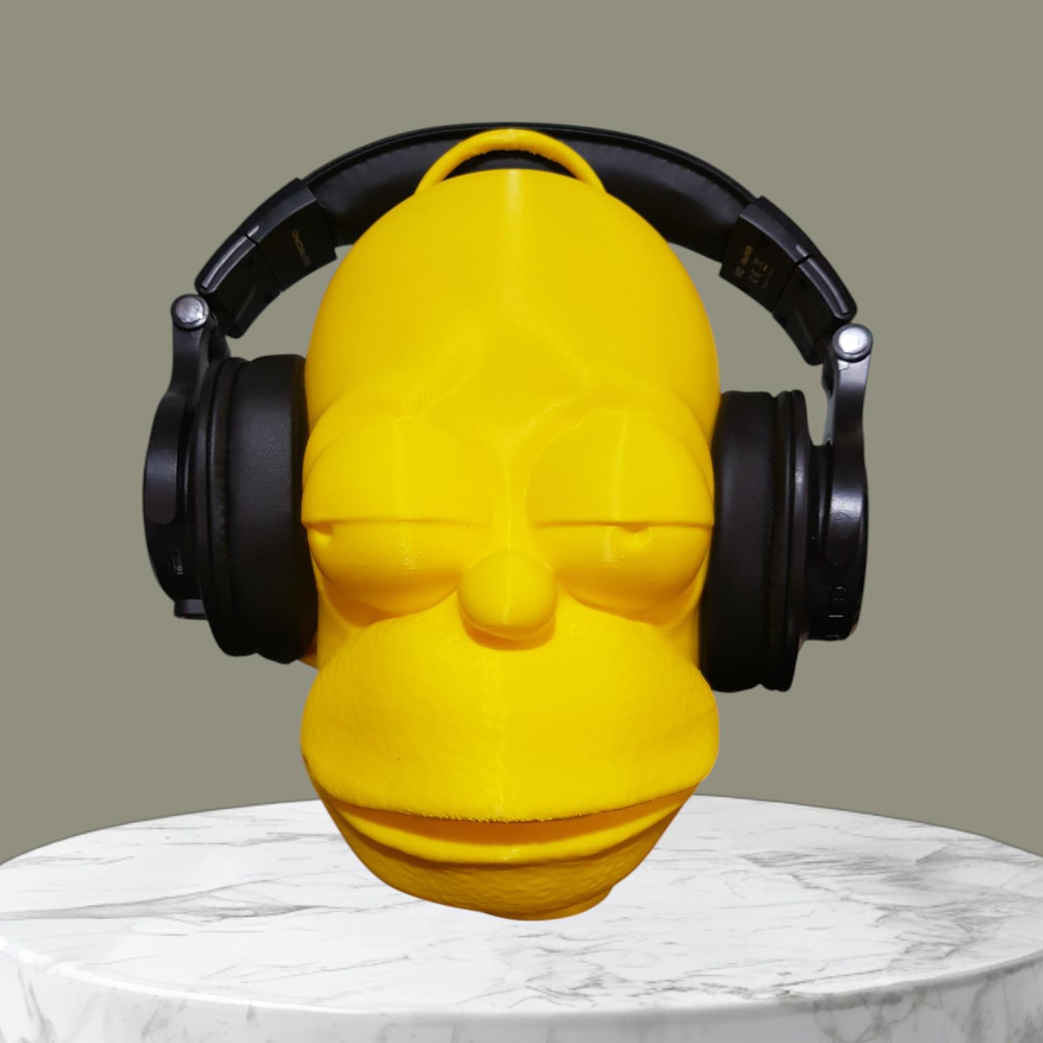 Homer Simpson Headphone Stand, Funny Gamer Desk Accessory, Geeky ...