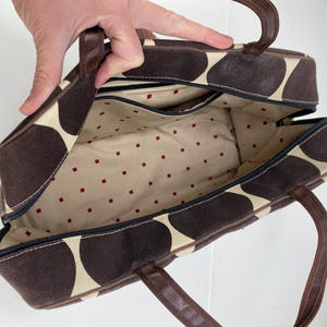 1990s Kate Spade Large Dot Bag. Dark Brown and Off-white. Vintage. 13 1 ...