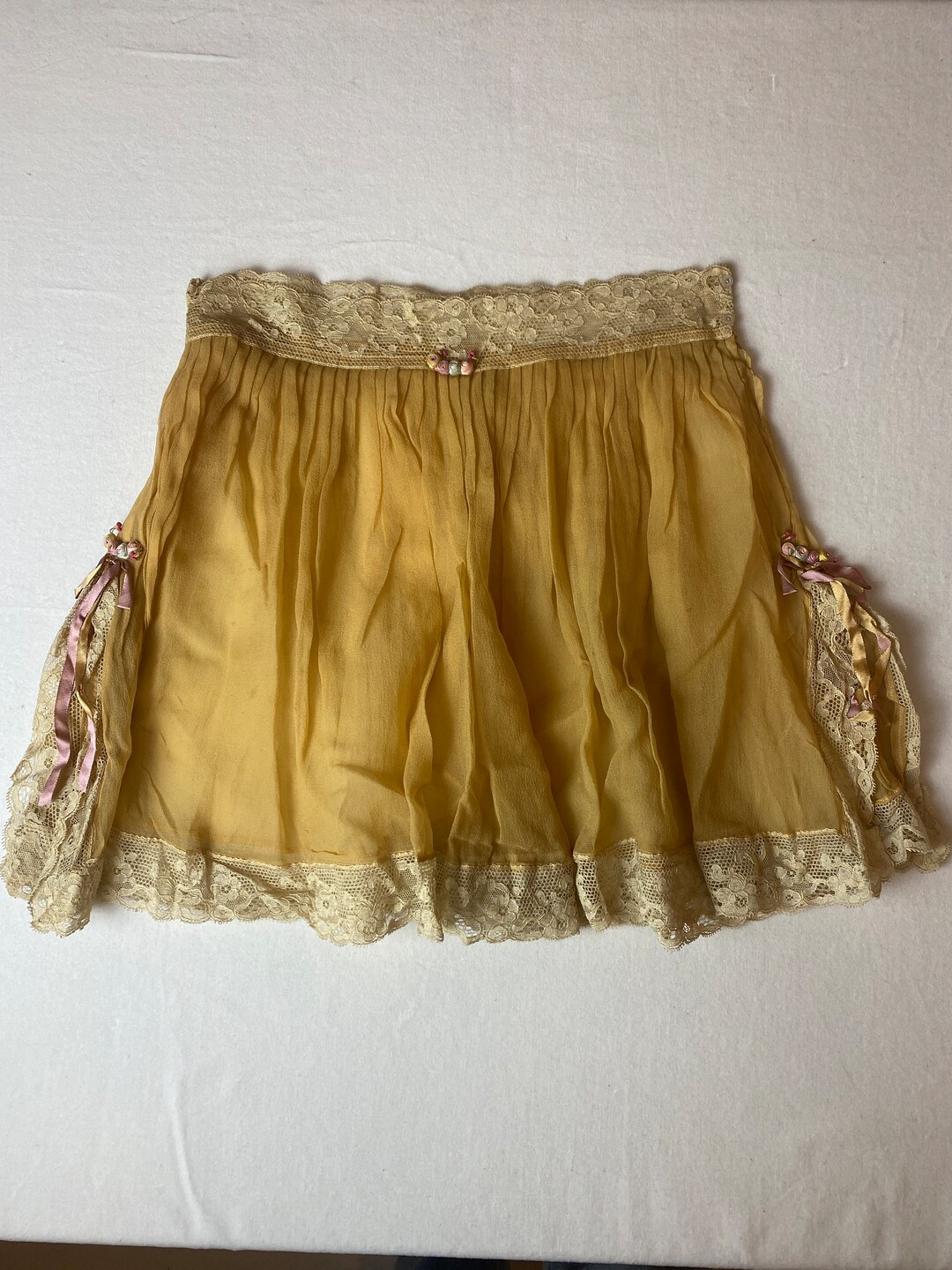 Vintage 1920s French Knickers Tap Pants. Gorgeous Yellow Chiffon With ...