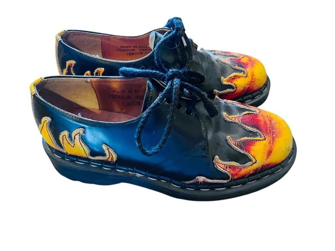 Tredair Vintage 90's Flame Made in England Shoes Size 6 Men's 7.5 Women ...
