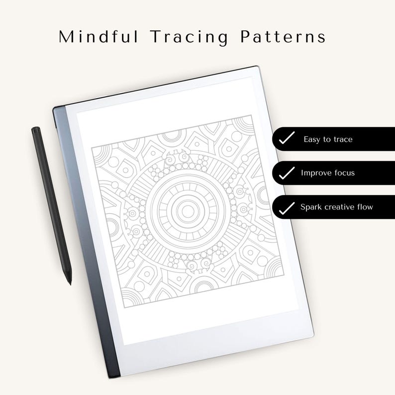 Tracing Book for Remarkable Paper Pro | Mindful Tracing Patterns ...