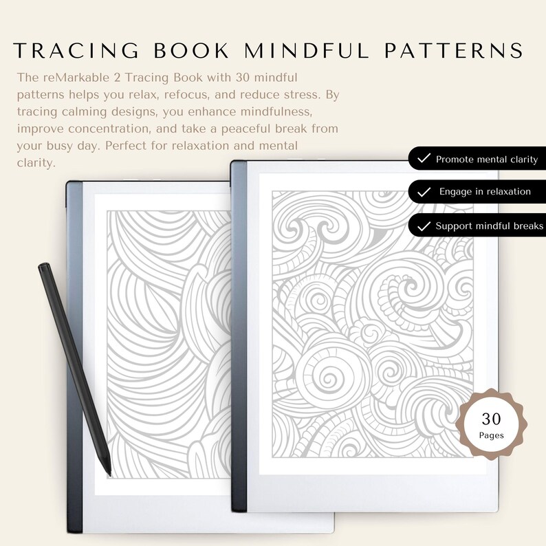 Remarkable Tracing Book | Mindful Tracing Patterns | Remarkable 2 ...