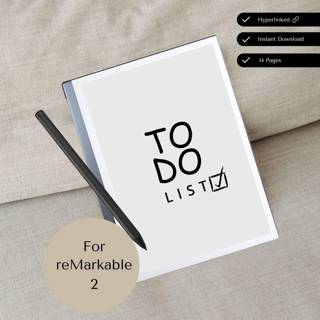 To Do List for Remarkable 2 | Notes Template for Remarkable | to Do ...